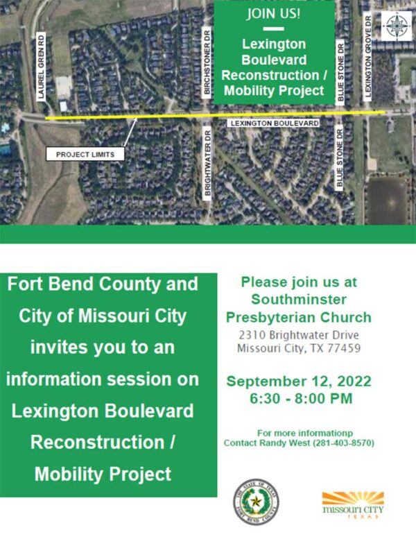 Lexington Boulevard Reconstruction/Mobility Project - First Colony CSA